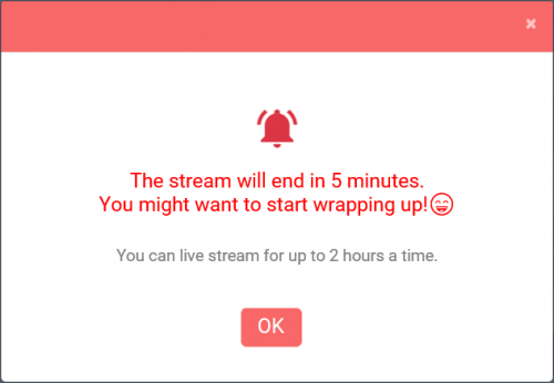 Automatically stop streaming